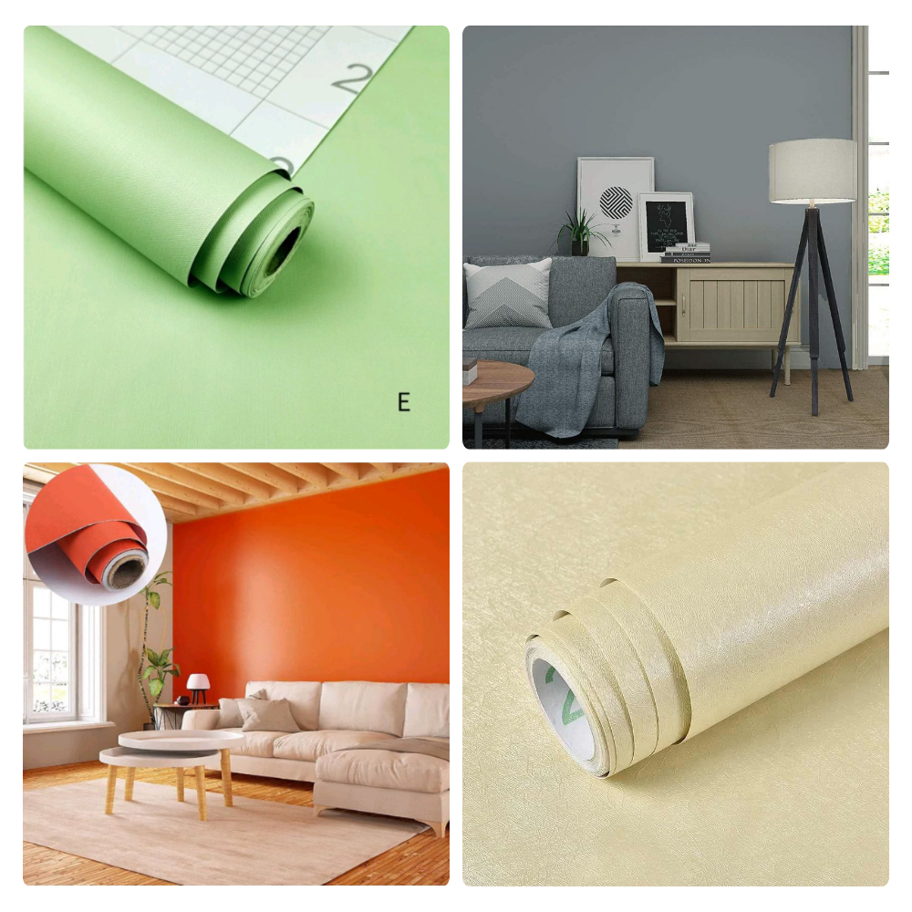 Jual Wallpaper Dinding Polos Sticker Dinding Kamar Tidur Wallpaper ...