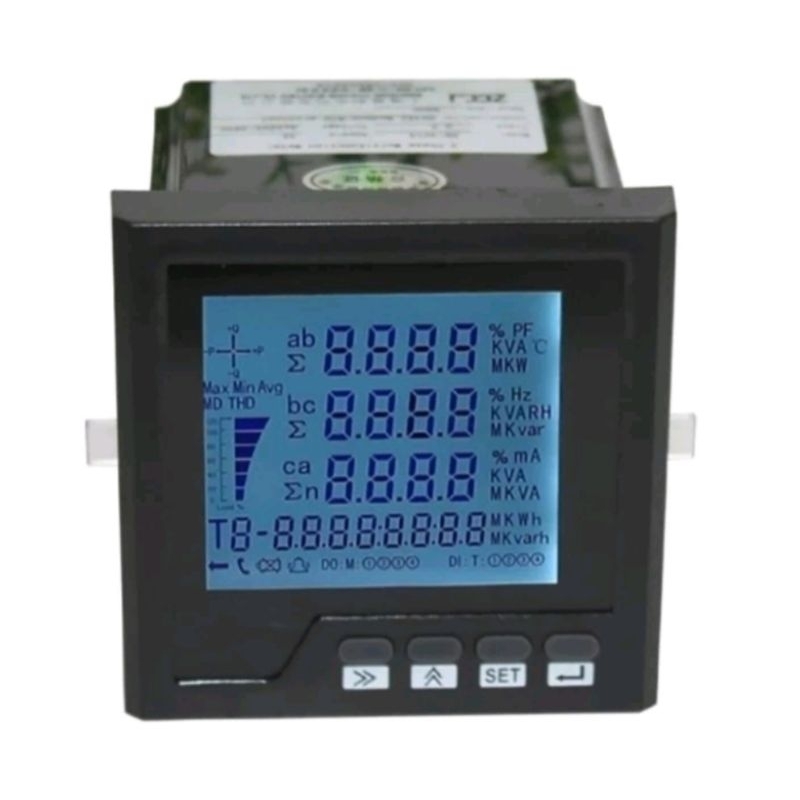 Jual 3 Phase Panel Meter A V W kwh Cos hz var Power Meter RS485 modbus RTU | Shopee Indonesia
