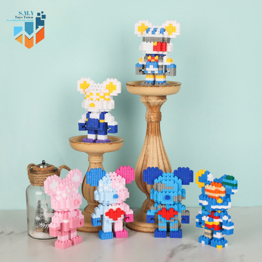 Jual SMY Toystown Nano Blocks Violent Bear Mini 3D Model, Mainan Blok ...