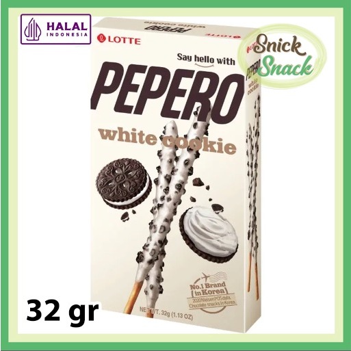 Jual Lotte Pepero White Cookie 32 gr Biskuit Stik Coklat Chocolate ...