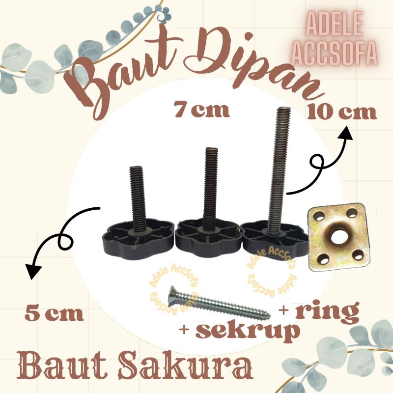Jual Baut Sakura dipan spring bed 5cm, 7cm dan 10cm | Shopee Indonesia