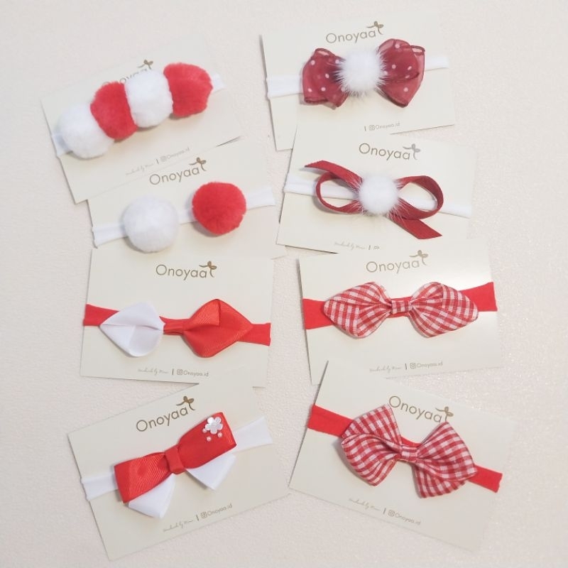 Jual Onoyaa.id | Headband Bayi Merah Putih 17 Agustus | Shopee Indonesia