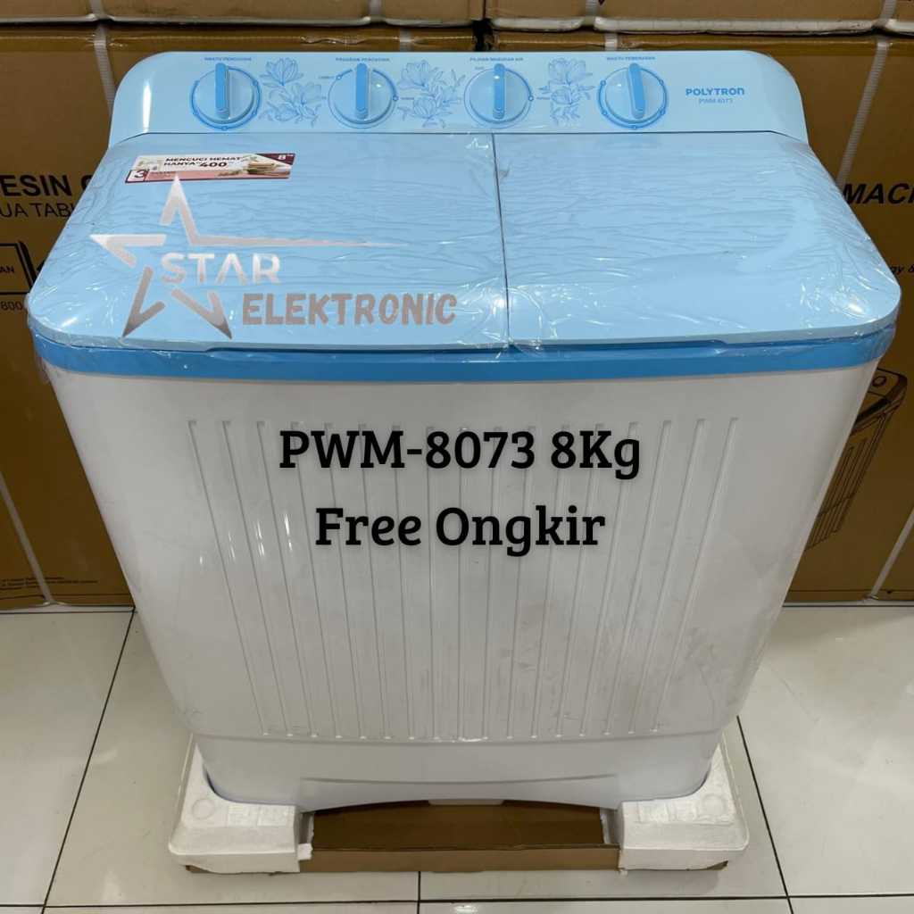 Jual Mesin Cuci POLYTRON 2 Tabung PWM-7073 7KG / PWM-8073 Low Watt ...