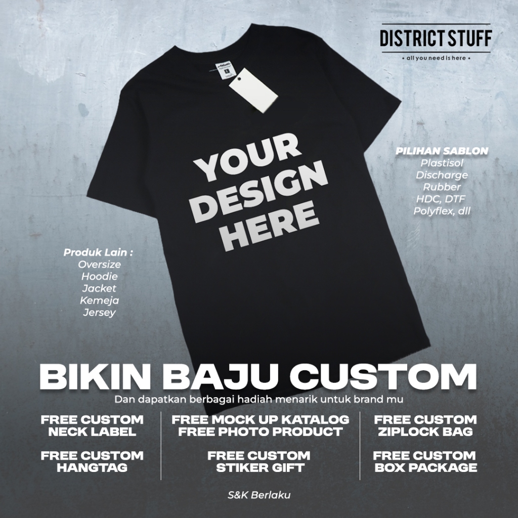 Jual Kaos Custom 1 Sisi Sablon Foto dan Gambar Satuan DTF | Shopee ...