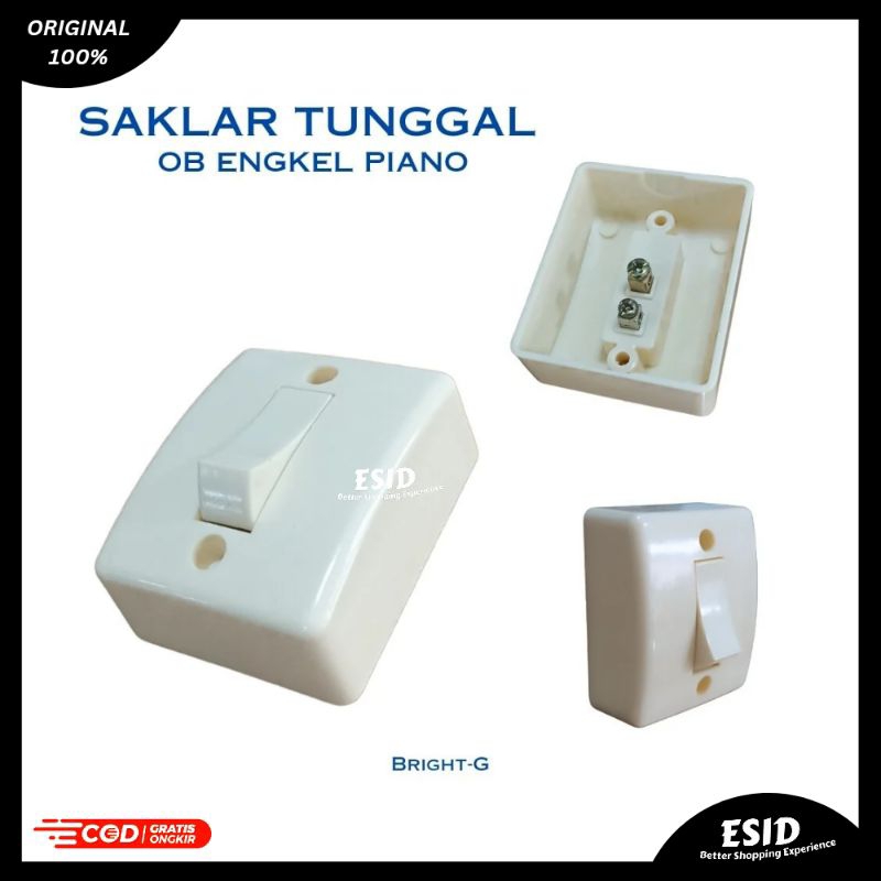 Jual BRIGHT-G SAKLAR TUNGGAL SNI | OB ENGKEL PIANO | Saklar Lampu Luar ...