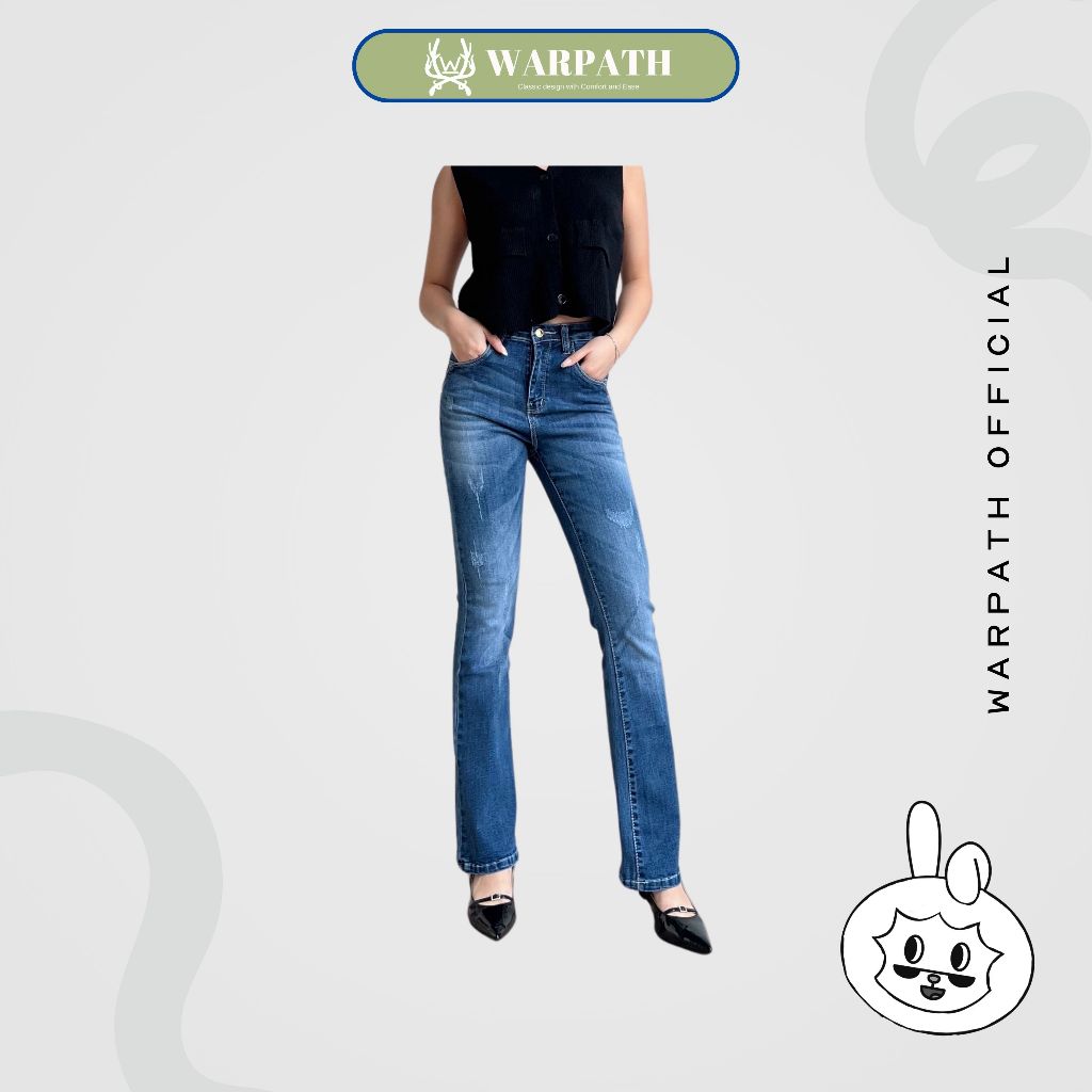 Jual WARPATH - Highwaist Flare Jeans Stretchboot 9198 Cutbray Jeans ...