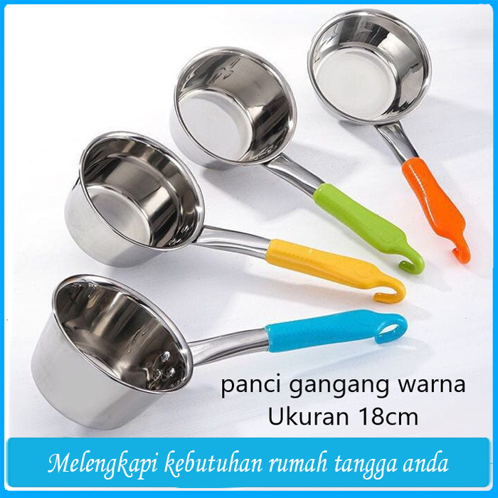 Jual Panci Susu Stainless Steel Gagang Warna - Panci Rebus Mie Instan ...