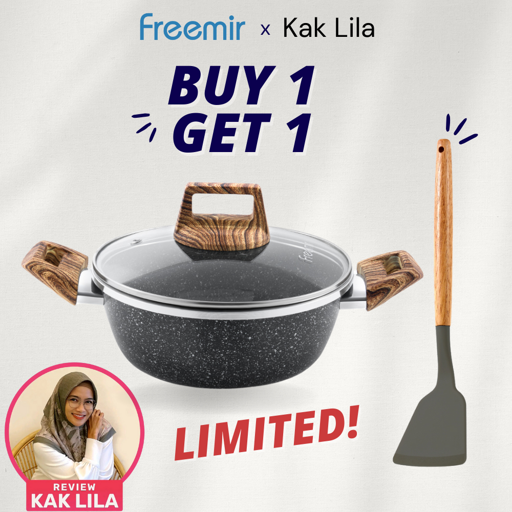 Jual [EKSKLUSIF KAK LILA FREE SUTIL] freemir Wajan Panci 20 Cm Anti ...