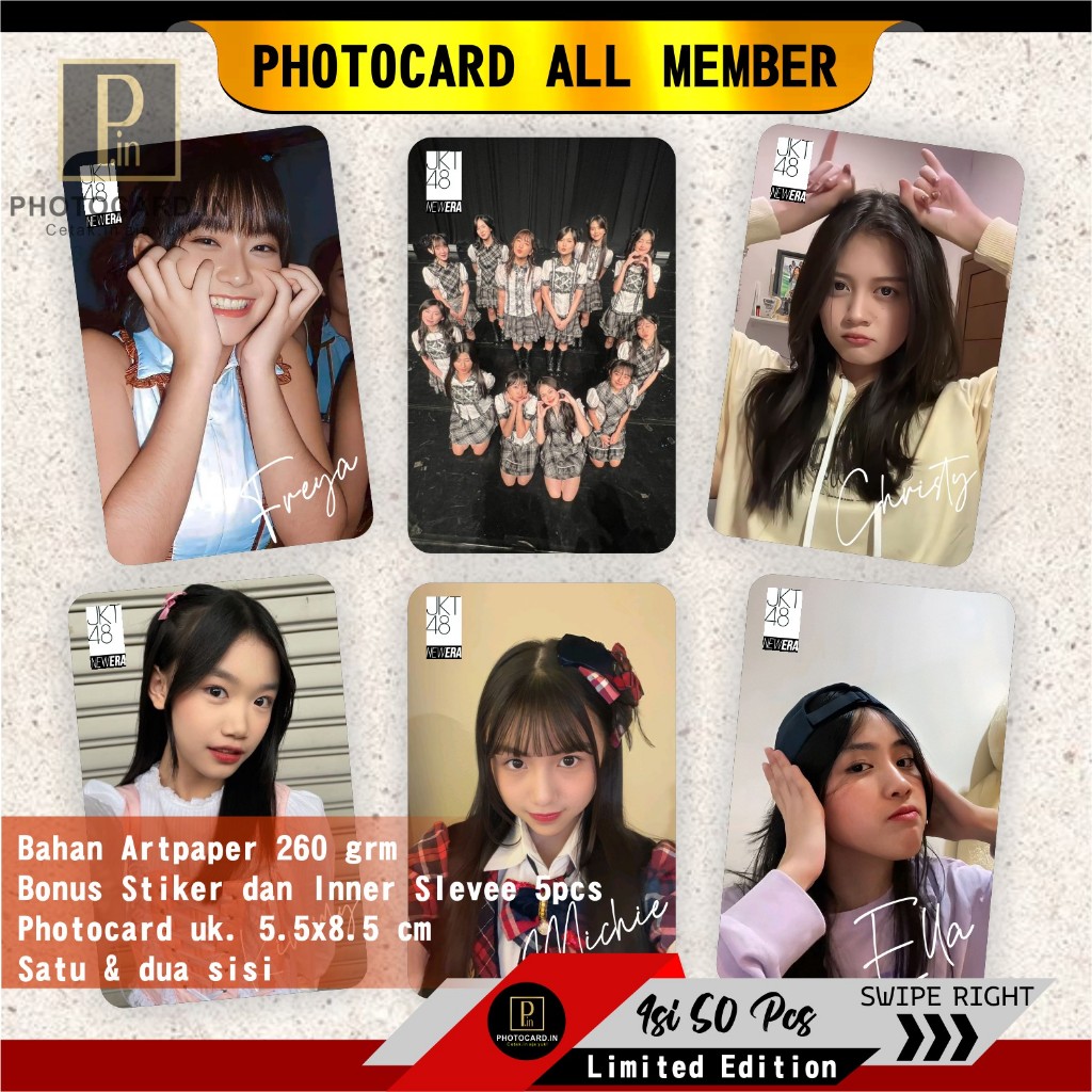 Jual Photocard JKT48 Edisi ALL MEMBER VARIAN II isi 50 pcs | satusisi dan duasisi (Free Stiker ...
