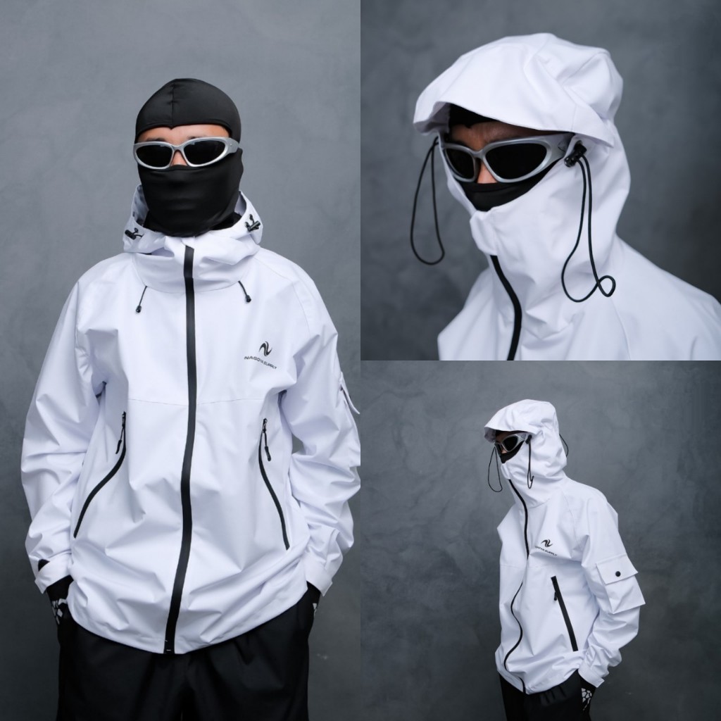 Jual Jaket Gorpcore Waterproof NGY Jaket Gunung Windbreakers Art Putih ... Jual Jaket Gorpcore Waterproof NGY Jaket Gunung Windbreakers Art Putih ...