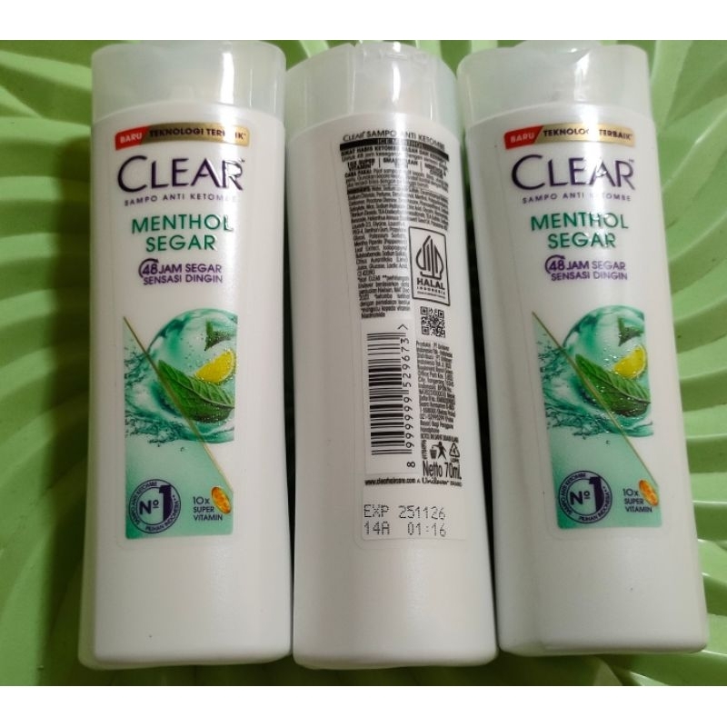 Jual SAMPO CLEAR MENTHOL SEGAR ANTI KETOMBE 70 ML | Shopee Indonesia