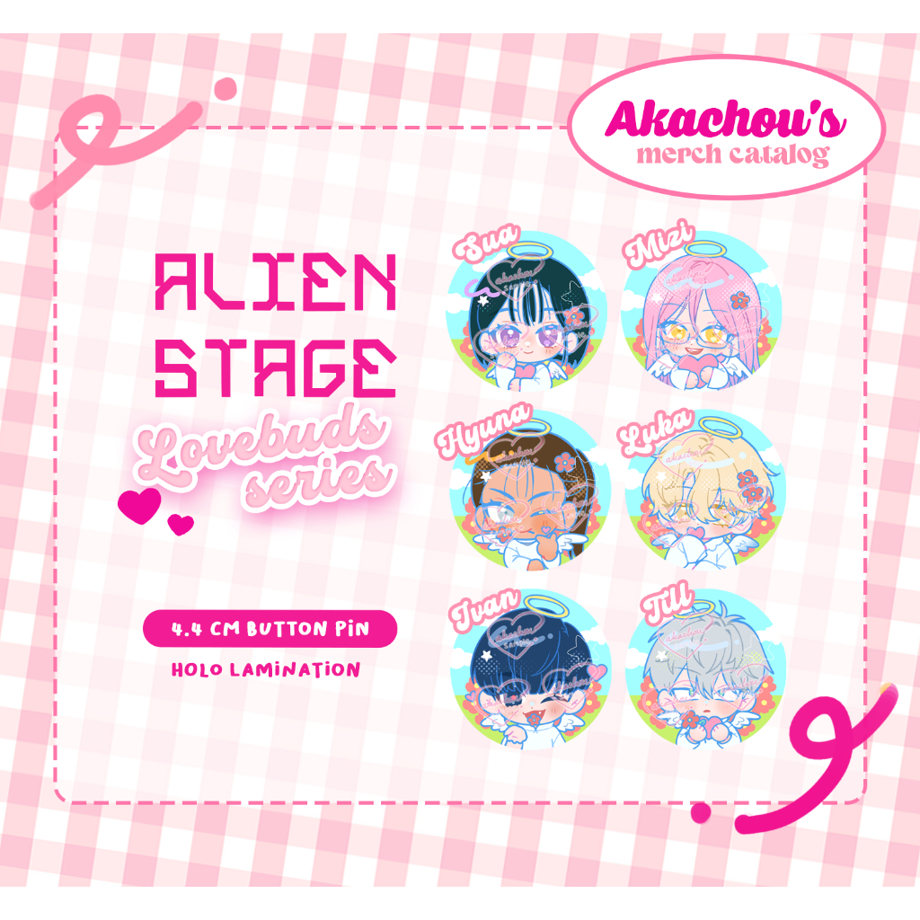 Jual Alien Stage ~Lovebuds~ Holo Button Pin : Sua/ Mizi/ Hyuna/ Luka ...