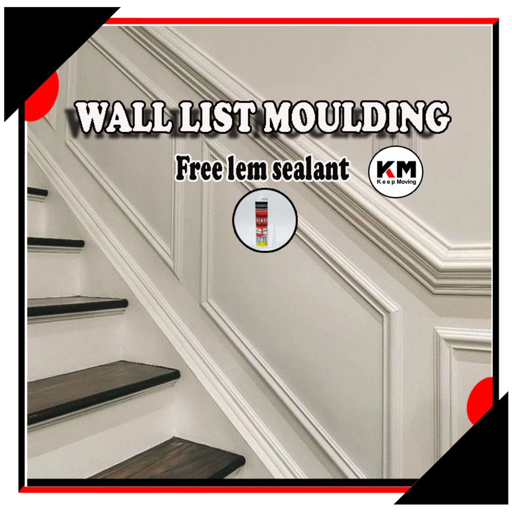Jual KM List Wall Moulding 290cm Dekorasi Hiasan Tembok Border Profil ...