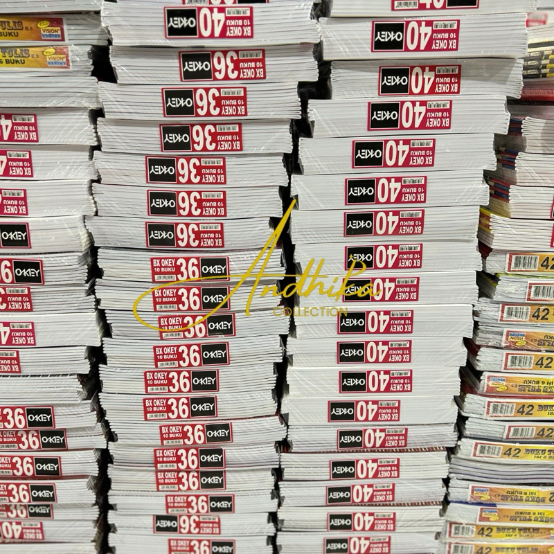 Jual Buku Tulis Okey Panjang / Boxy 40 lembar - Isi 10 buku / Buku ...