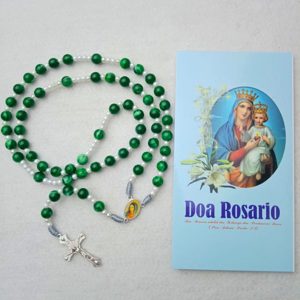 Jual Bundle lembaran doa rosario + kalung rosario 77 bapa kami dan variasi lainnya | Shopee ...