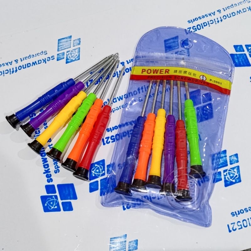 Jual Obeng Set P-3001 1Pack ISI 6 OBENG Bahan Besi Magnet | Shopee ...
