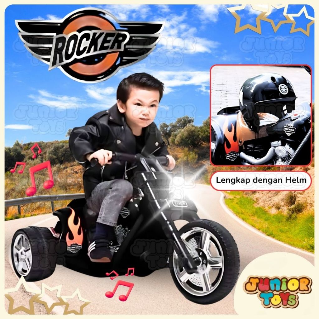 Jual Motor Aki Anak Motor Harley ROCKER Mainan Motor Anak Sepeda Motor ...