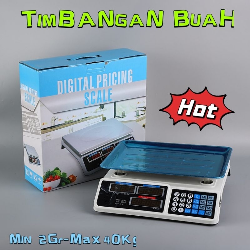 Jual TIMBANGAN BUAH 40KG/DIGITAL KOMPUTING SALE 40KG DOUBLE/HIGH ...
