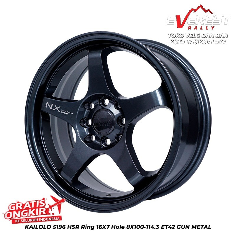 Jual VELG RACING HSR KAILOLO R16 LEBAR 7 BAUT 8 WARNA GUN METAL COCOK UNTUK MOBIL JAZZ | Shopee ...