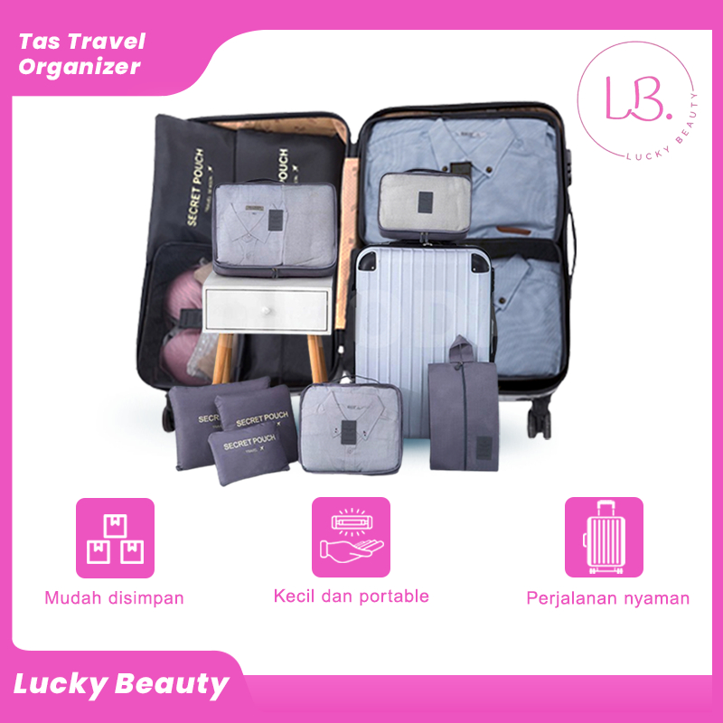 Jual 7in1 Tas Travel Organizer Storage Bag Luggage Bag Tas Packing ...
