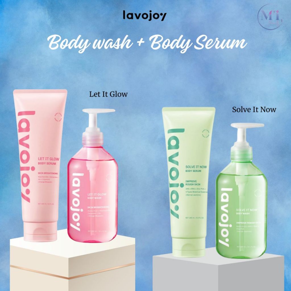 Jual MFI - Paket Bundling 2Pcs LVJ Lavojoy Let It Glow Body Wash + Body ...