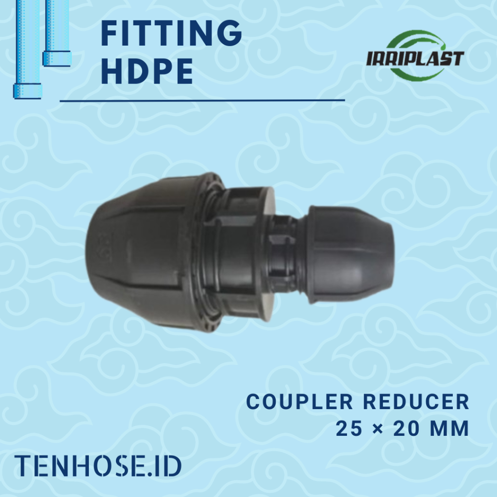 Jual Fitting HDPE Coupler Reducer Compress Ukuran 25 MM × 20 MM (3/4" × ...
