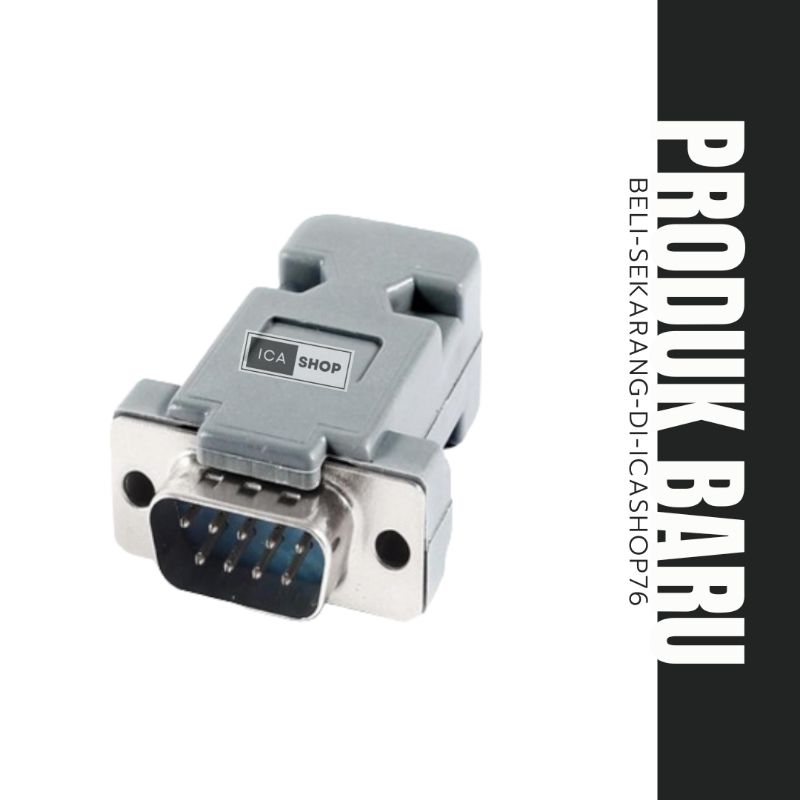 Jual COVER DB9 MALE / Connector Solder DB9 RS232 male with COVER ...