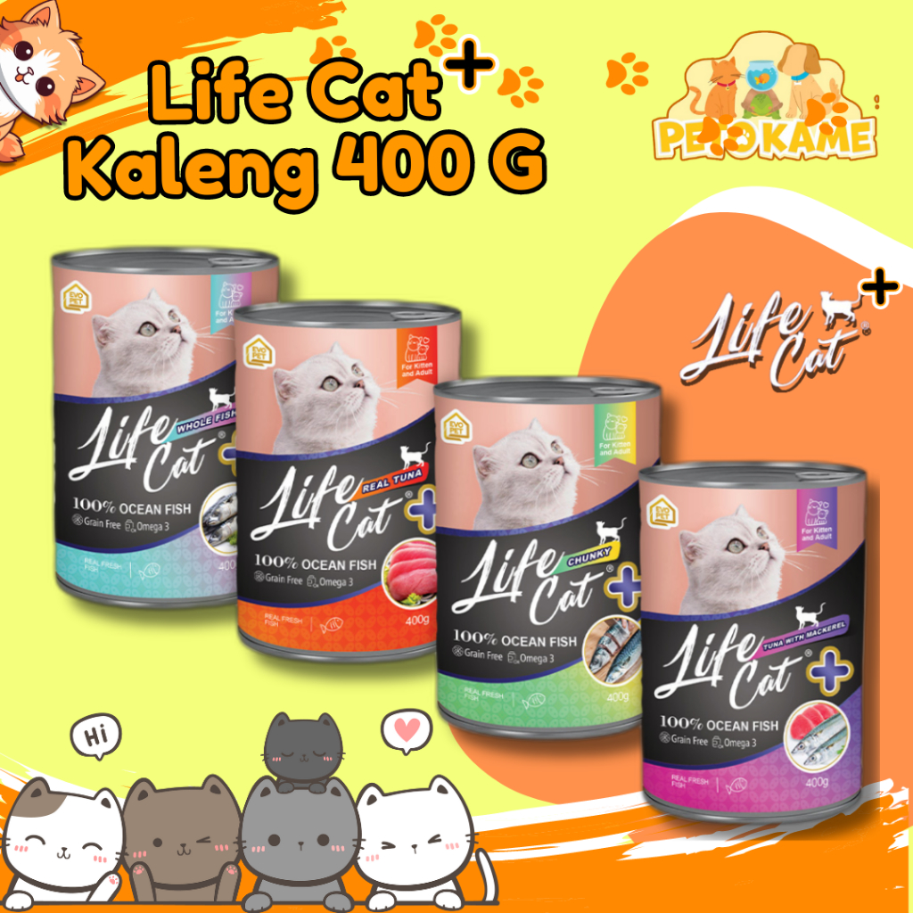 Jual Life Cat + 400 gr Kaleng | Lifecat plus Can Makanan Kucing Basah ...