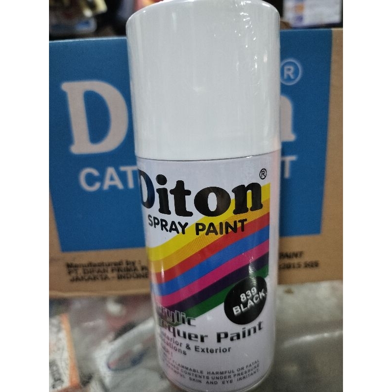 Jual cat semprot diton hitam, putih , bening | Shopee Indonesia