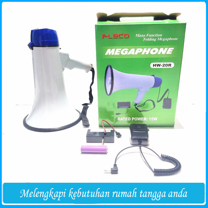 Jual Megaphone Fleco HW-20R Power Rated 15W Pengeras Suara Dan Perekam ...