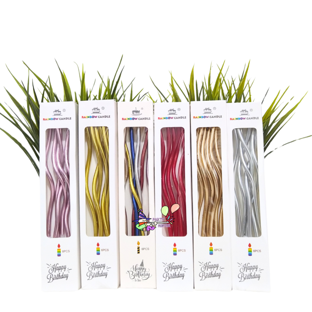 Jual Lilin Ulir Rainbow Candles(6 pcs) | Shopee Indonesia