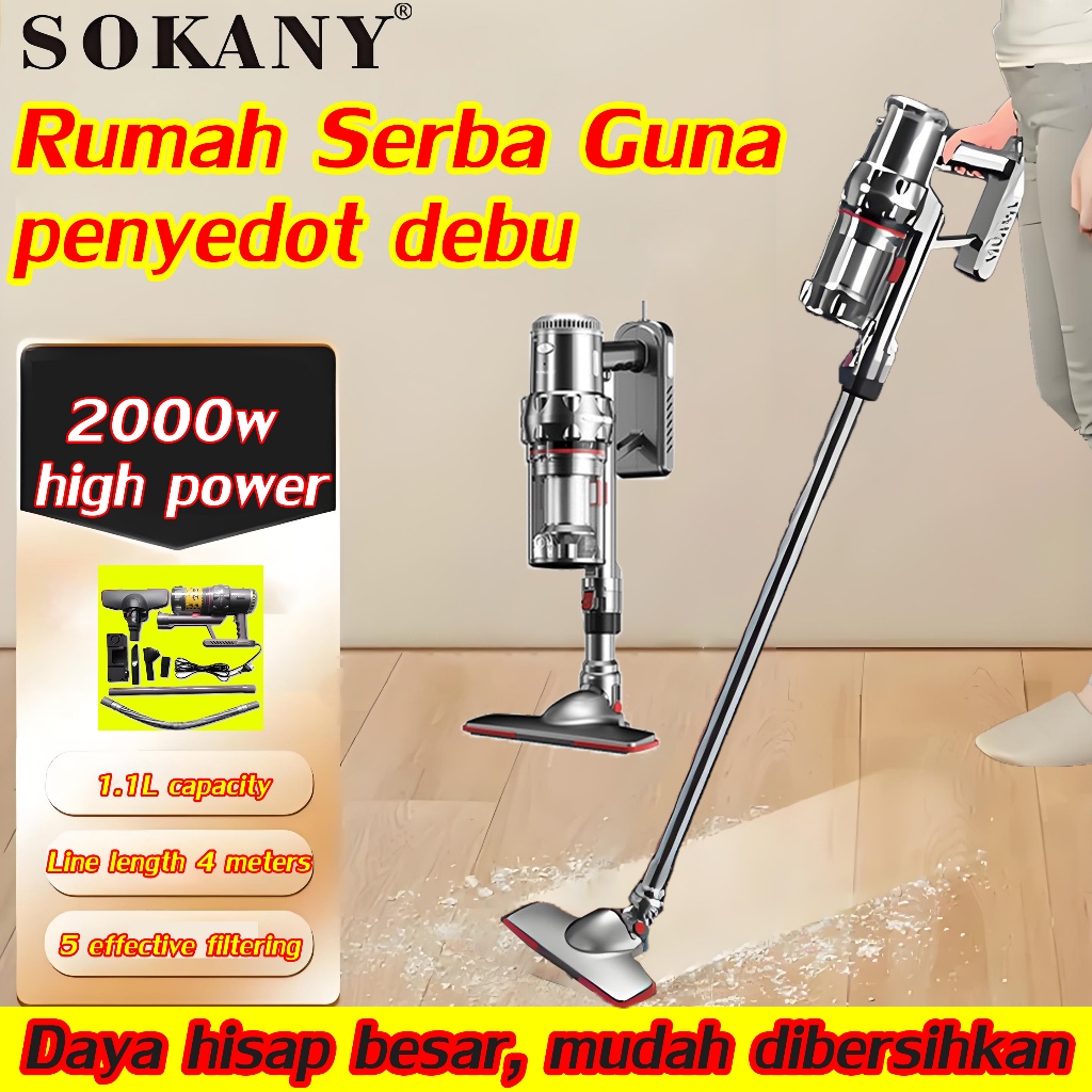 Jual Kualitas Jerman SOKANY Vacuum Cleaner 2000W daya besar Daya hisap ...