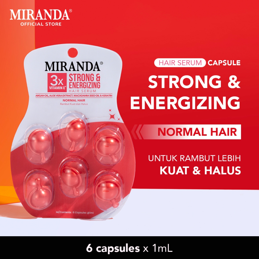 Jual Miranda Hair Serum Strong & Energizing 6x1ml | Shopee Indonesia