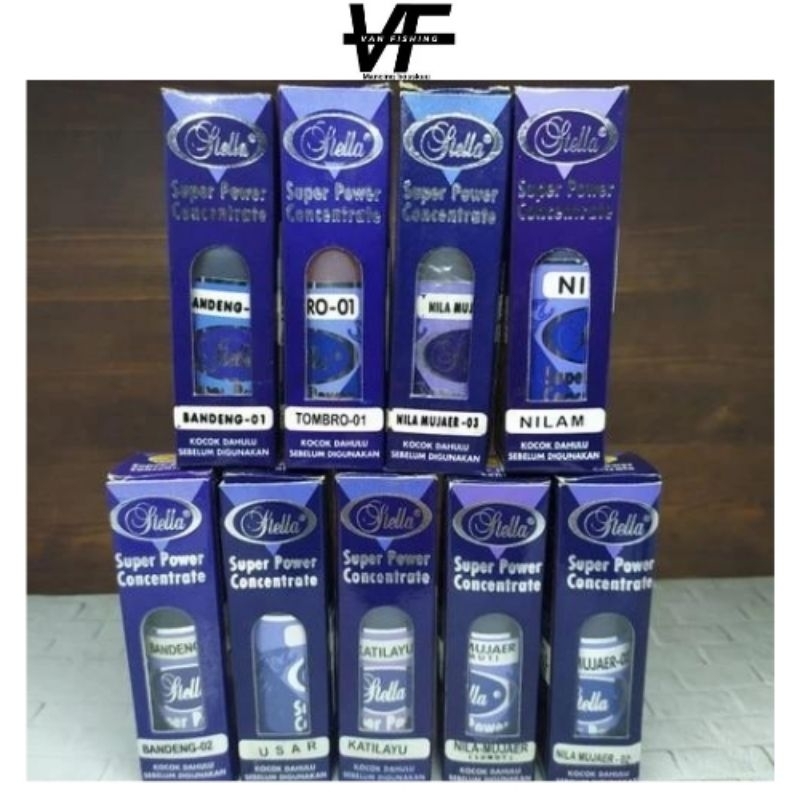 Jual Essen STELLA/ campuran umpan mancing varian aroma (Dos/botol biru ...