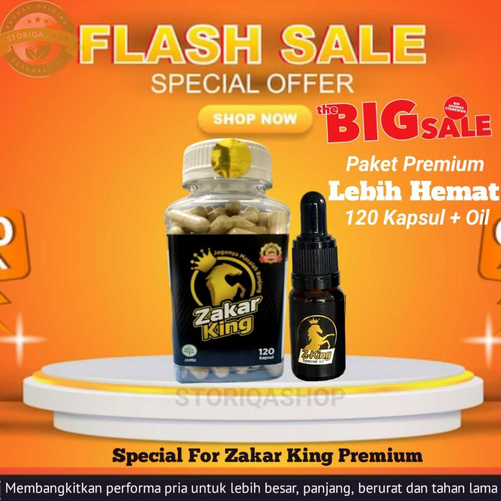 Jual PAKET HEMAT Zakar King isi 120 Kapsul Dan Zakar King Oles 100% Original Herbal Natural ...