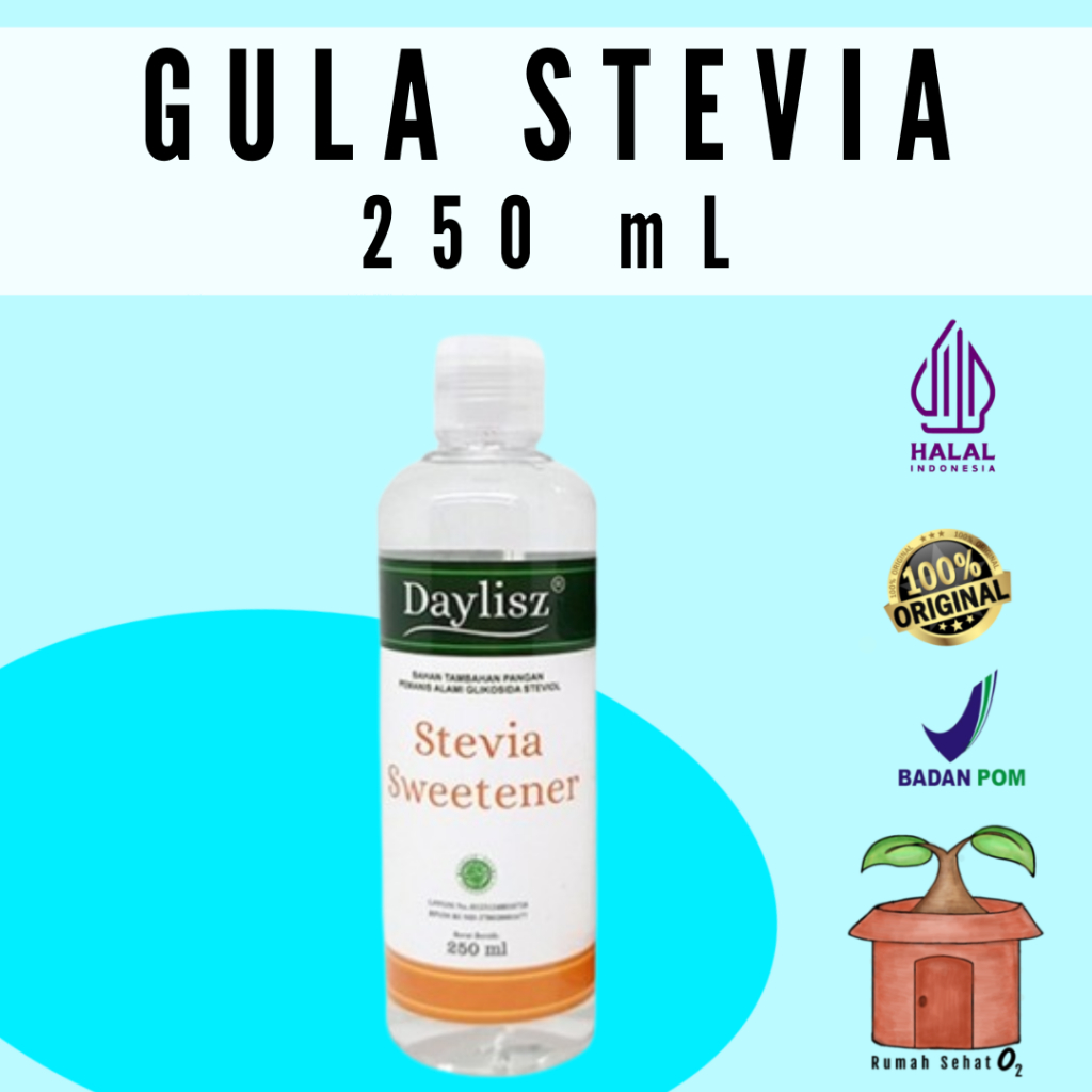 Jual Gula Stevia Sweetener Daylisz Pemanis Alami Glikosida Steviol Air ...