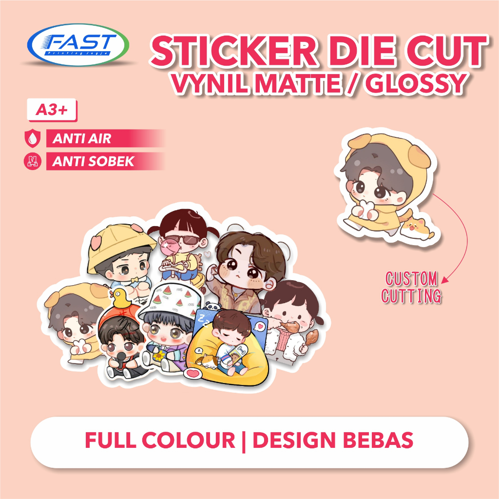 Jual Cetak Stiker Vinyl A3+ Cutting Putus Die Cut / Cetak Stiker ...