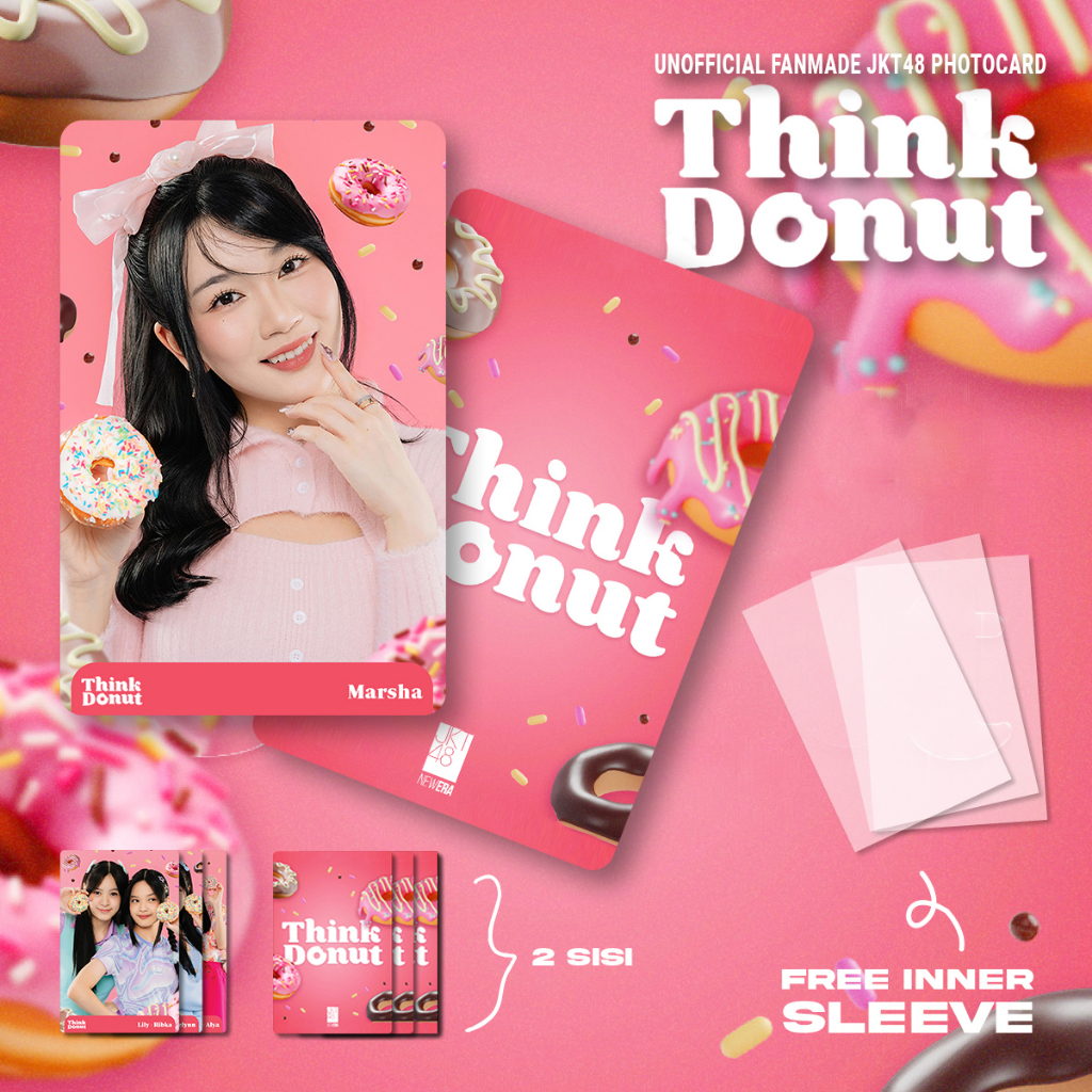 Jual PC Photocard JKT48 THINK DONUT Unofficial Fanmade Zee - Shani - Christy - Adel - Michie ...