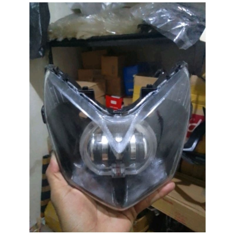 Jual Lampu Biled Supra X Batman Custom Hitam Sudah PNP Lensa 4 Mata ...