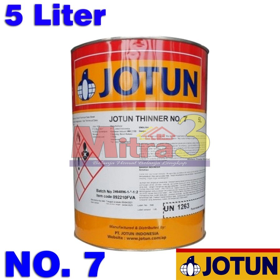 Jual Thinner JOTUN No.7 5L / Tiner Minyak Cat Antifouling Anti Fouling Kayu Besi 5 Liter ...