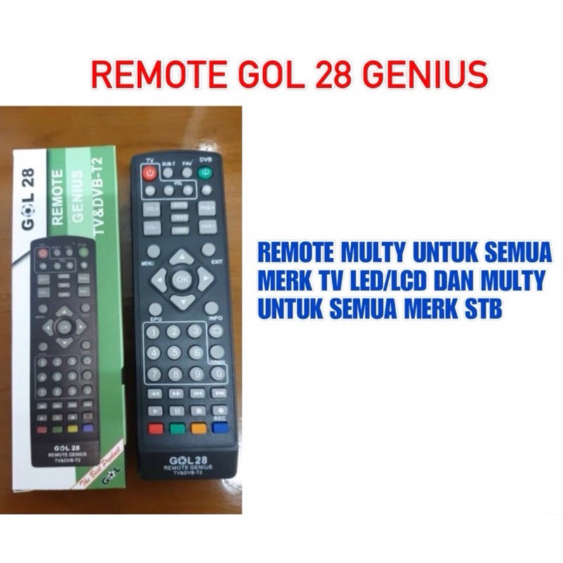 Jual REMOTE GOL 28 GENIUS | Shopee Indonesia
