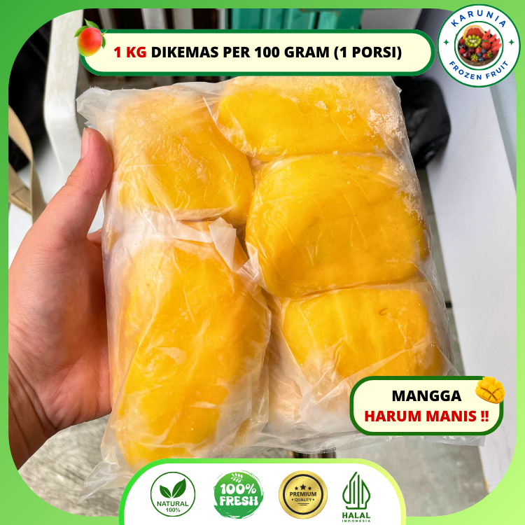 Jual MANGGA FROZEN/ BUAH BEKU MANGGA/ FROZEN FRUIT MANGO MANIS 1KG ISI ...