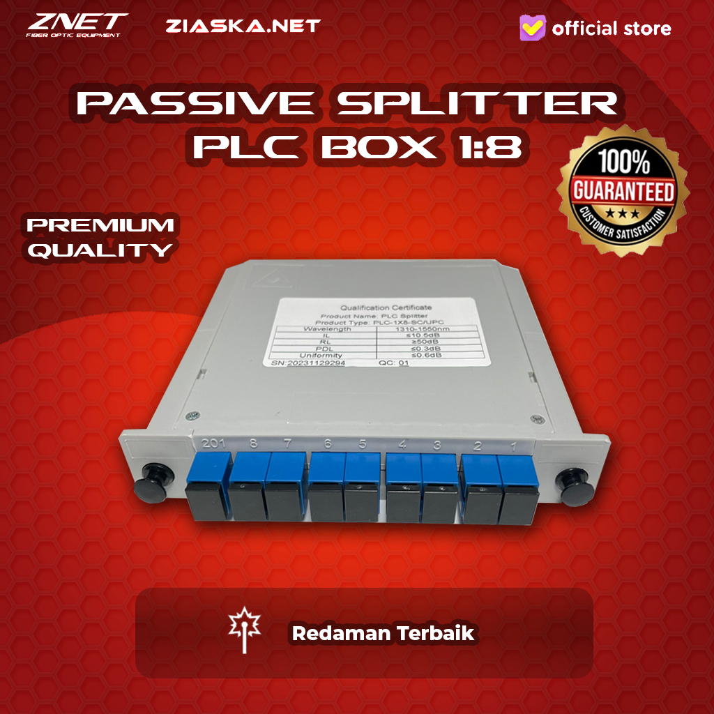 Jual Passive Splitter PLC BOX Cassette FO 1 8 Fiber Optik Pasif Spliter ...