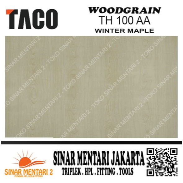 Jual TACO HPL WOODGRAIN TH 100 AA WINTER MAPLE | Shopee Indonesia
