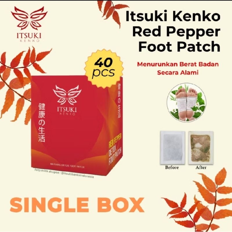 Jual [100%Asli] Itsuki Kenko Red Peppwe Foot Patch Turun Berat Badan ...