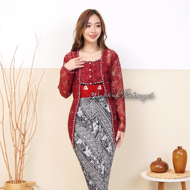 Jual Kebaya Modern Ariel Kutu Pendek / Kebaya Model Kutu Baru | Shopee Indonesia