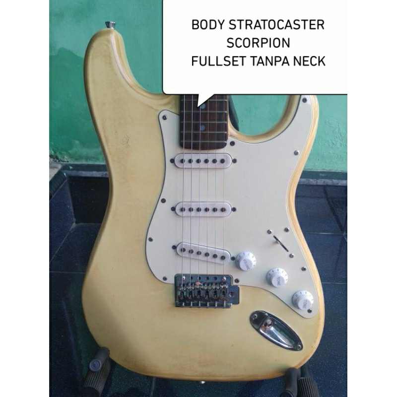 Jual BODY ONLY gitar listrik stratocaster Original SCORPION, lengkap ...