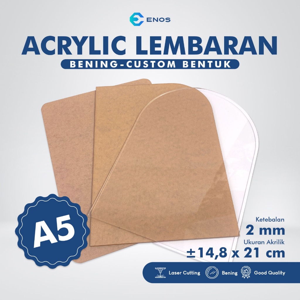 Jual Akrilik Lembaran Bening Transparan 2mm - Potongan Kubah, Segi Enam ...
