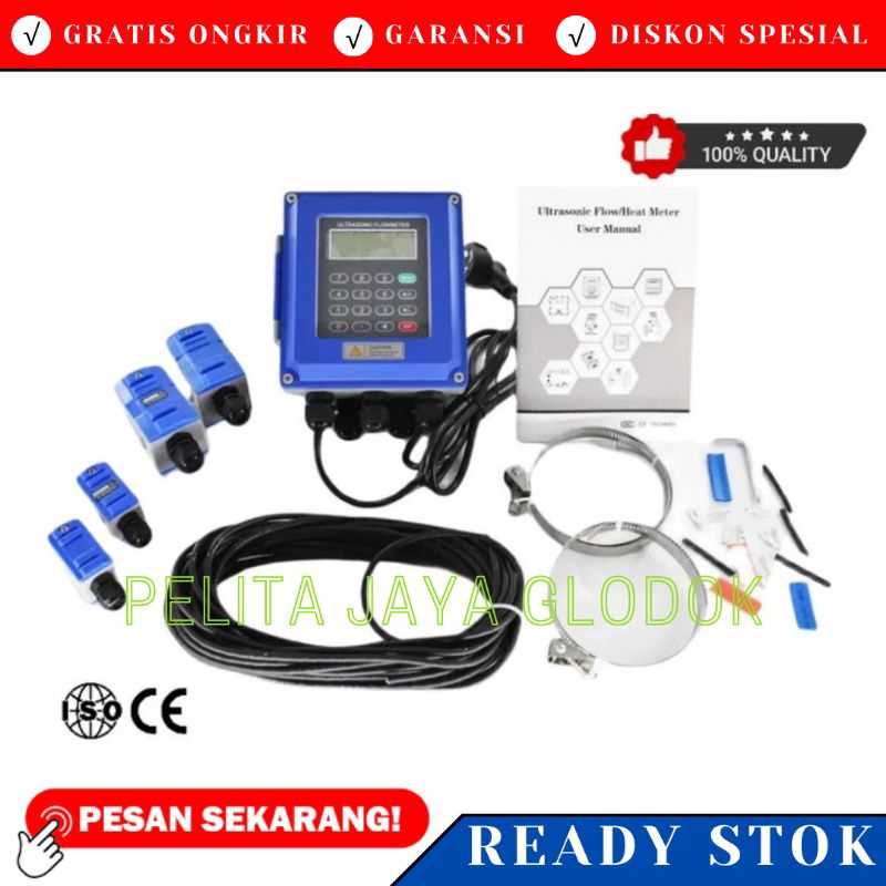 Jual TUF-2000B TM-1 Ultrasonic flow meter DN50mm-DN700mm wall mounted ...