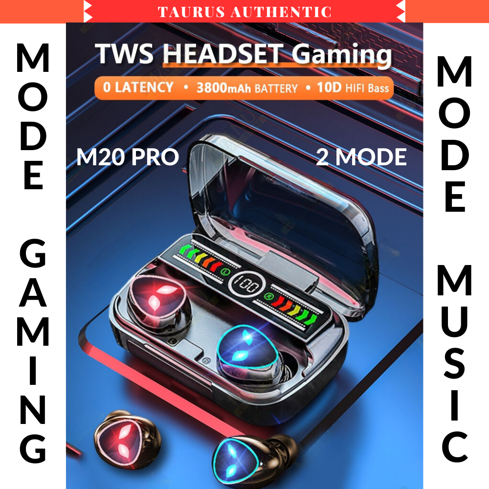 Jual 【BAGUS】TWS M20 Pro Wireless Earphone Bluetooth V5.3 TWS Gaming Headset Powerbank 3800mAh ...